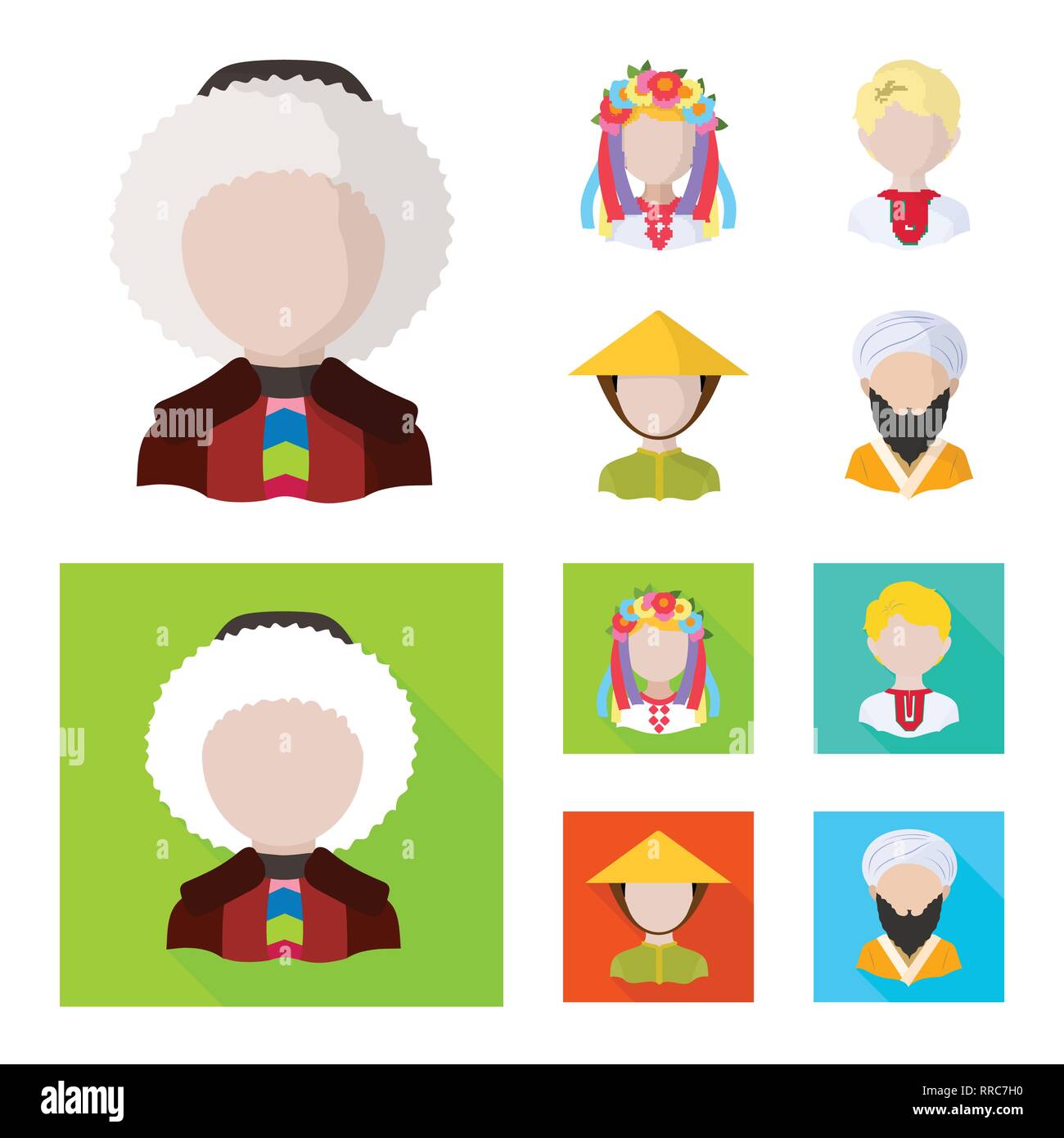 Isolated object of imitator and resident icon. Collection of imitator ...