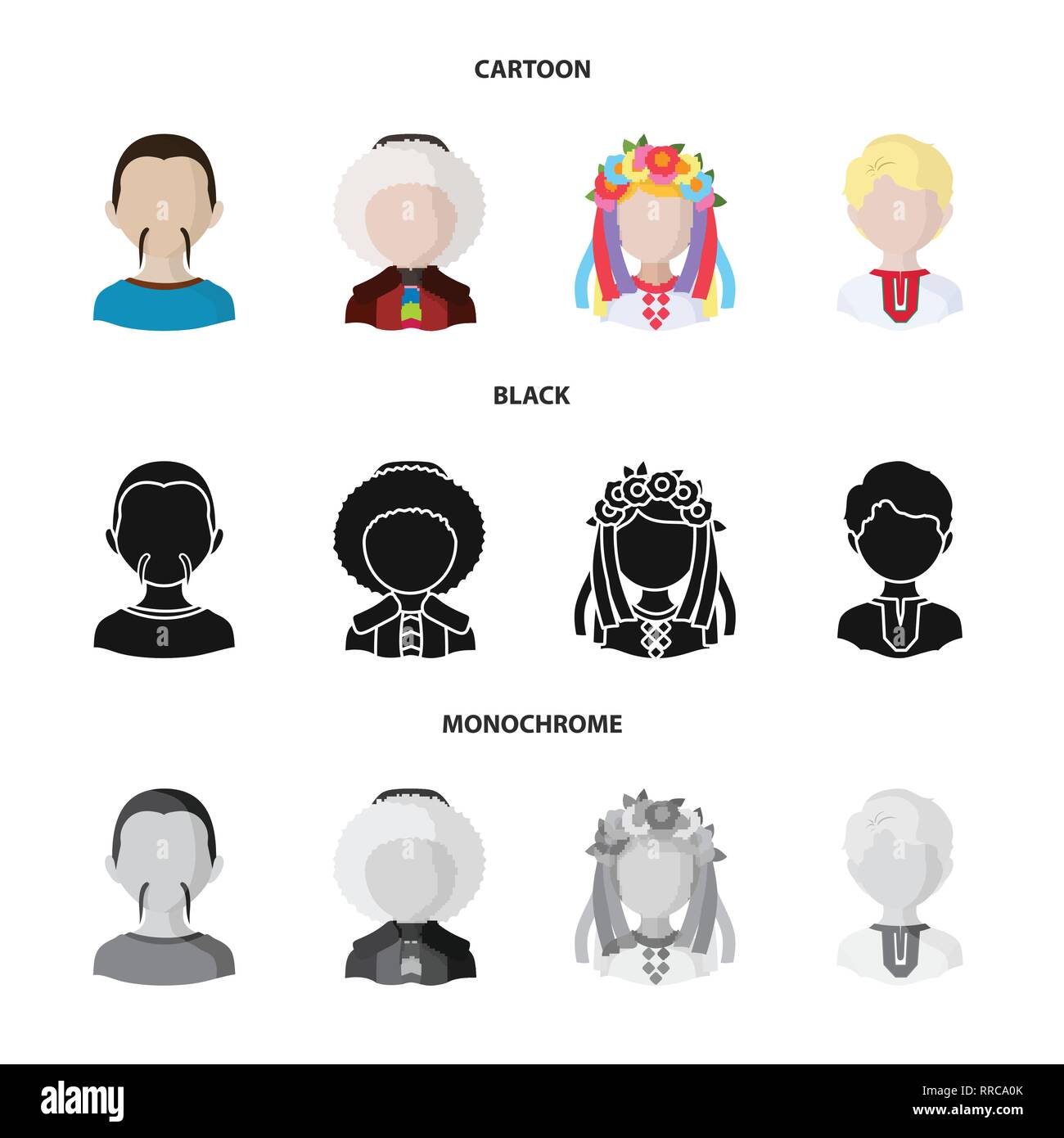 Vector illustration of imitator and resident sign. Set of imitator and ...
