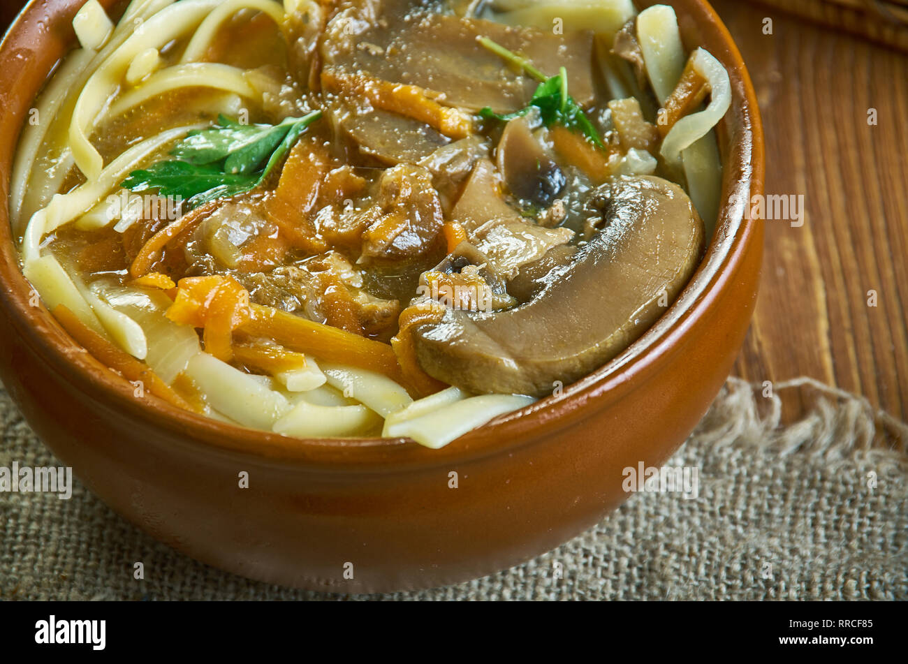 Lapsha gribnaya - mushroom noodles, Russian 19th century classic ...