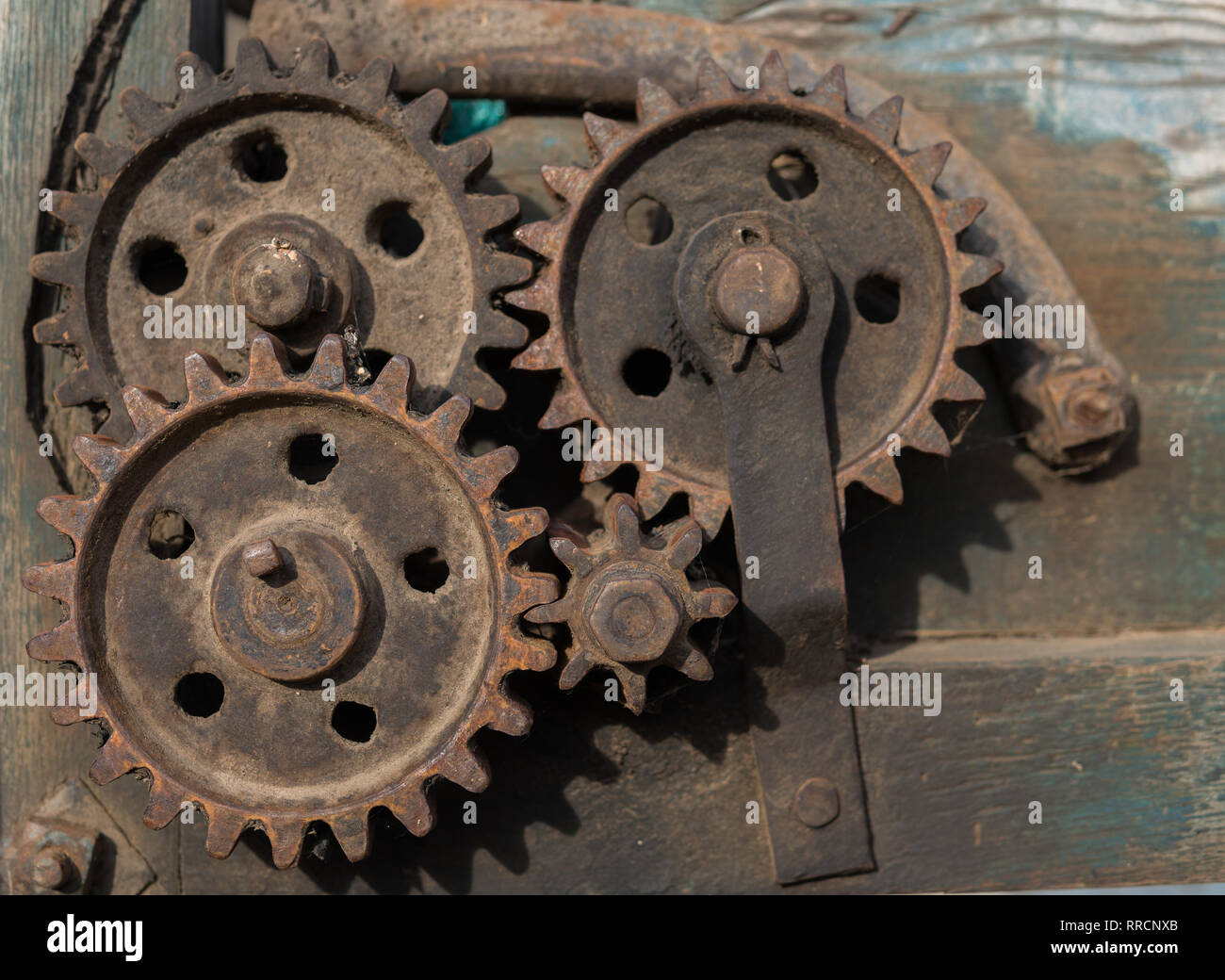 Old rusty industrial cogwheels hi-res stock photography and images - Alamy