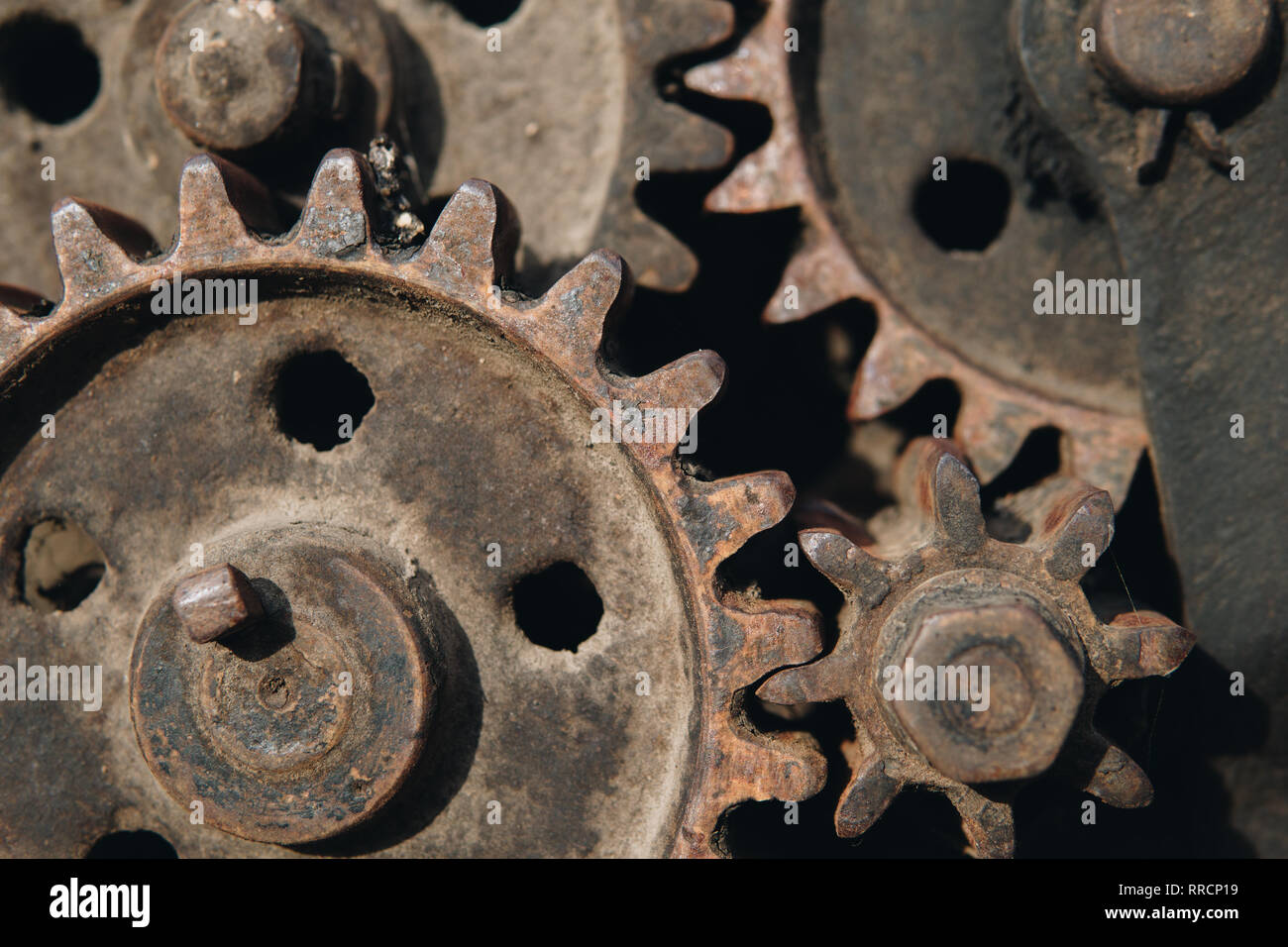 Old rusty industrial cogwheels hi-res stock photography and images - Alamy