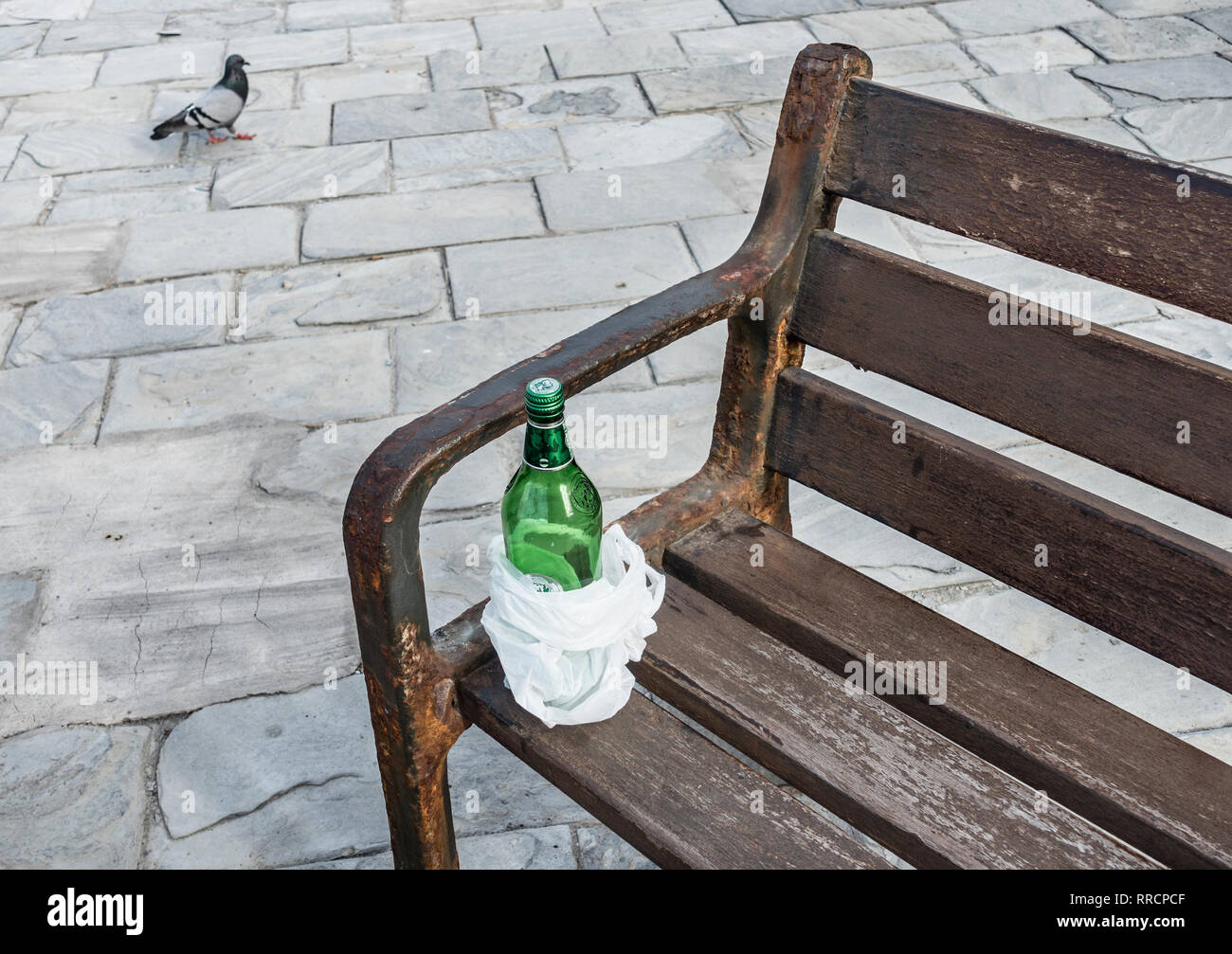 Litter alcohol bottle hi-res stock photography and images - Alamy