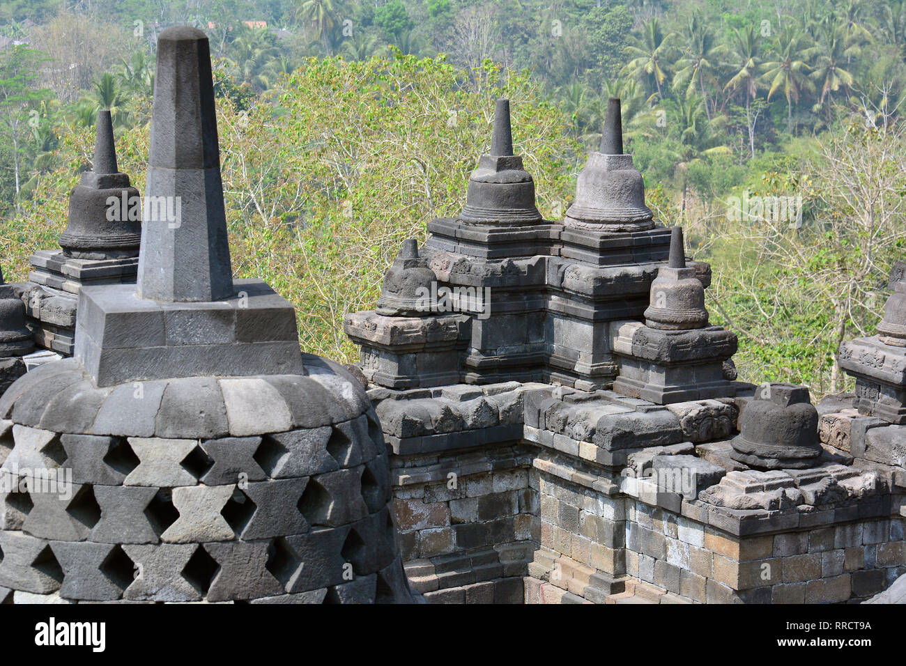 Mahayana Buddhist Temple (9th century), Borobudur, Central Java ...