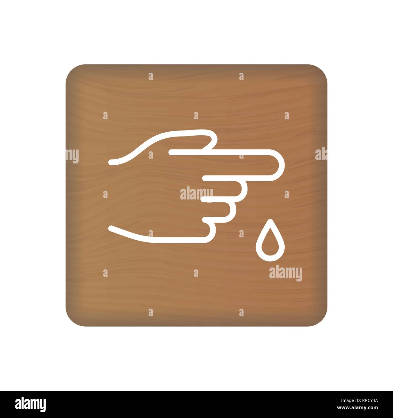 Finger With Blood Drop Vector Icon. Linear Style Sign For Mobile ...