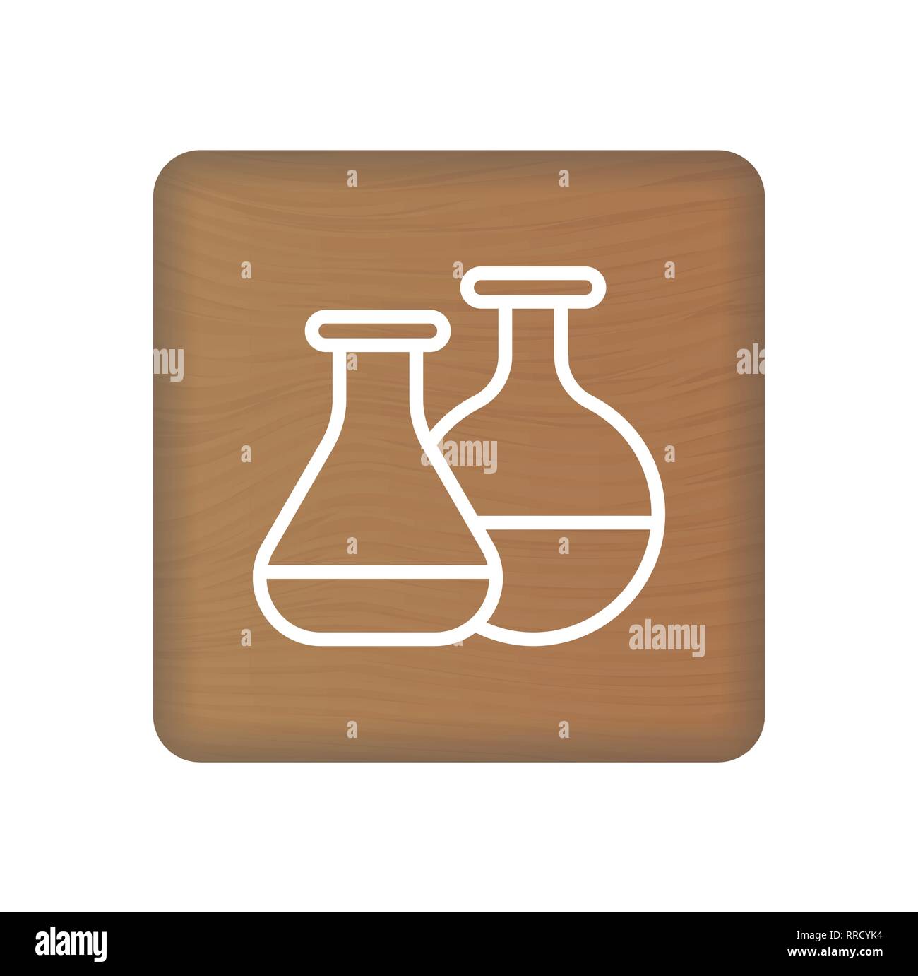 Medical Lab Icon On Wooden Blocks Isolated On A White Background ...