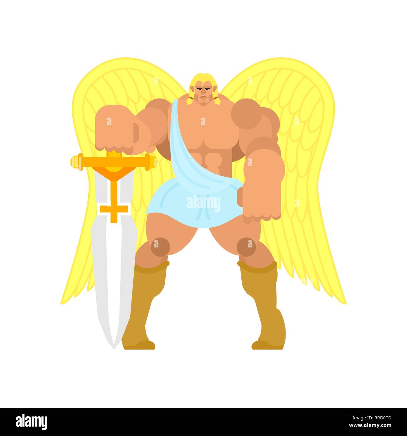 Angel Strong. Powerful archangel. Power of god. Vector Stock Vector ...