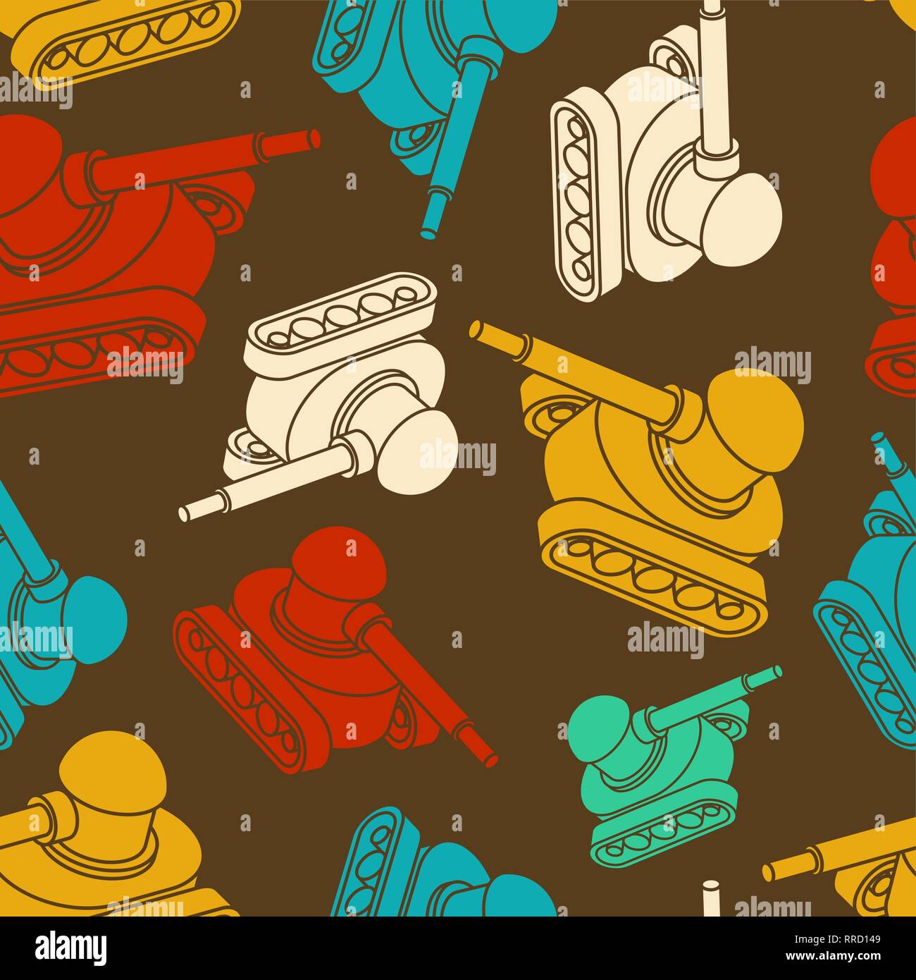 Tank Military pattern seamless. War machine background. Army ornament ...