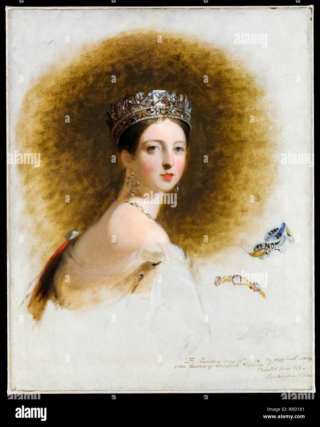 Queen Victoria portrait, Thomas Sully, 1838, painting Stock Photo - Alamy