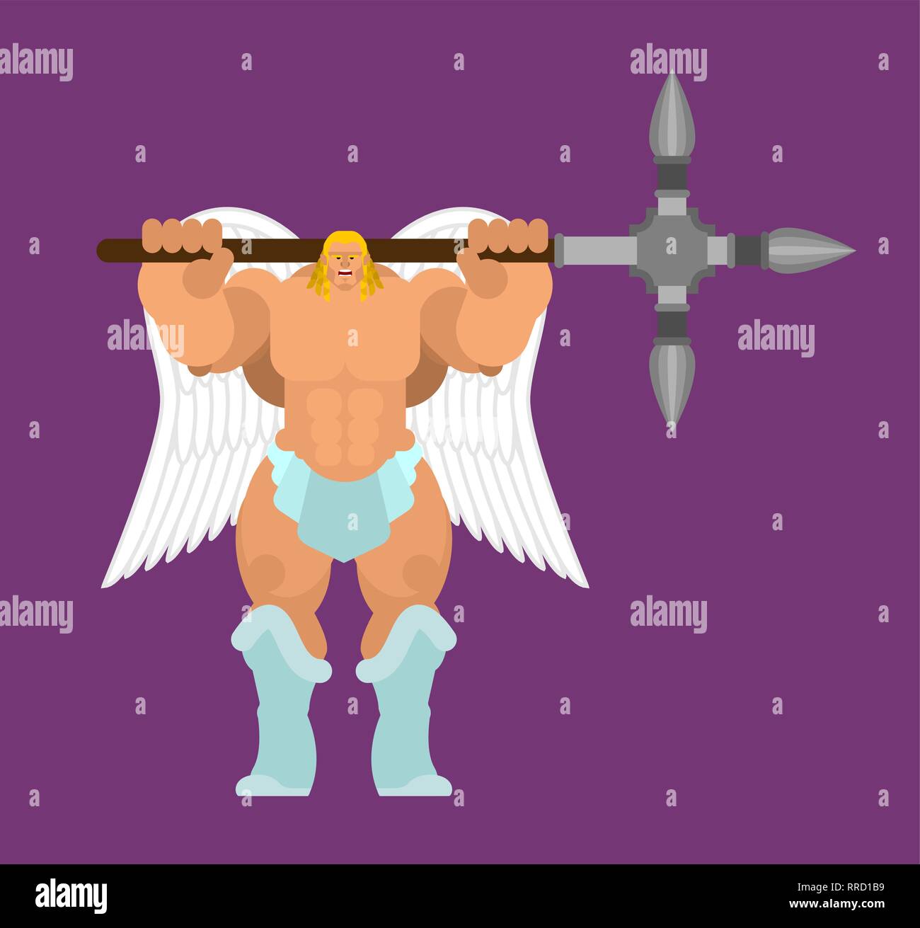 Angel Strong. Powerful archangel. Power of god. Vector Stock Vector ...