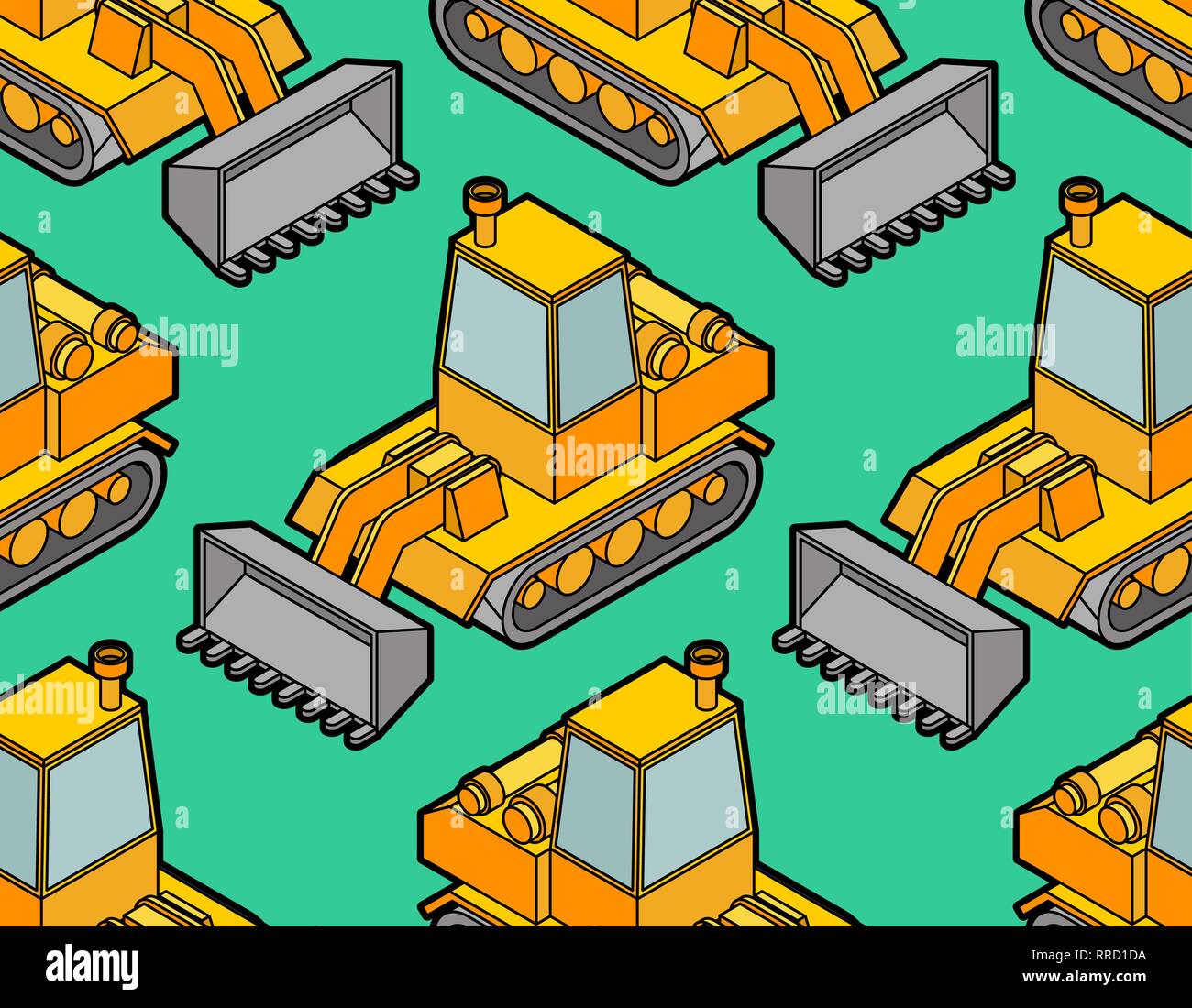 Bulldozer pattern seamless. Grader background. Agrimotor ornament ...