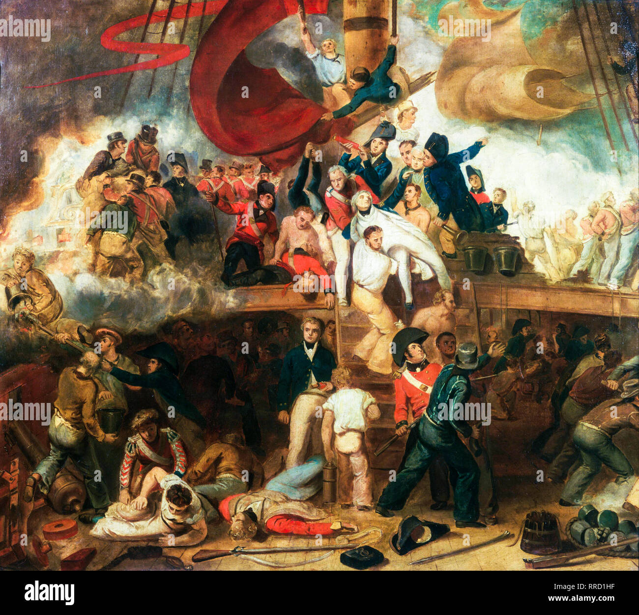 The Death of Nelson at the Battle of Trafalgar, 21 October 1805 ...