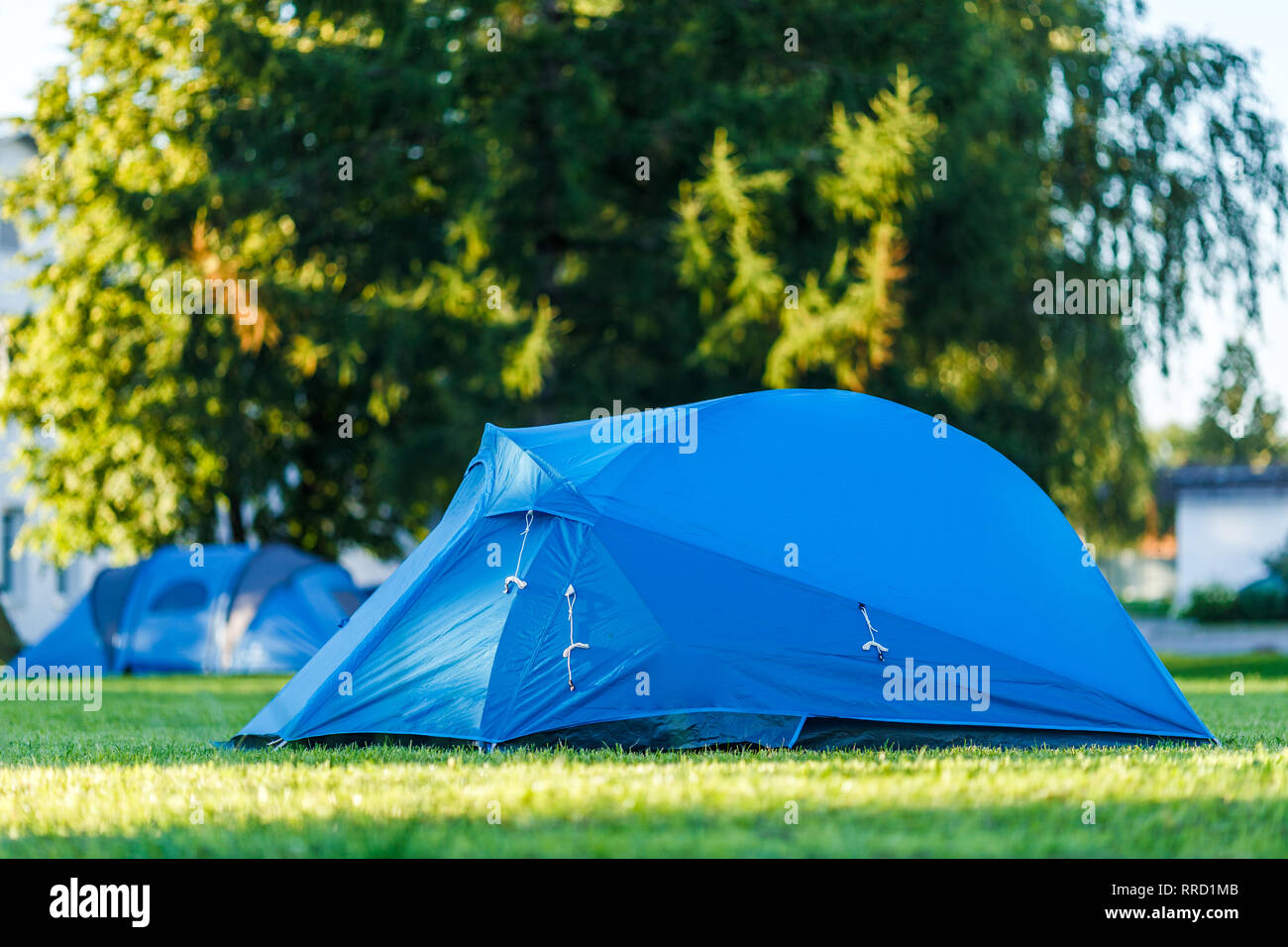 Tents Camping area in beautiful natural place Stock Photo - Alamy