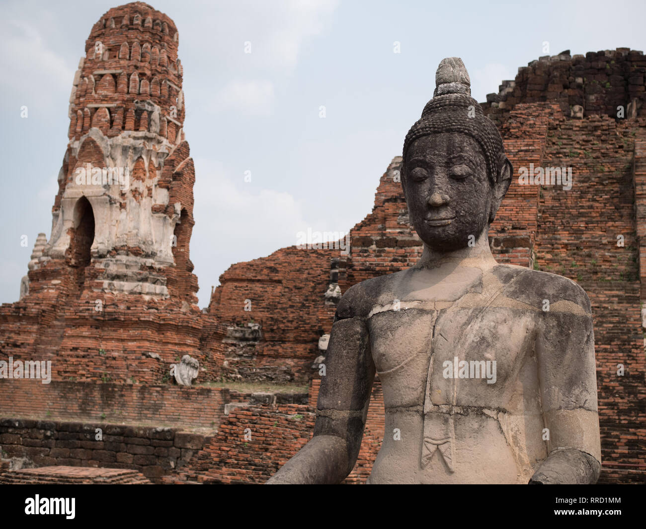 Buddha statue in Wat Mahathat temple Stock Photo - Alamy
