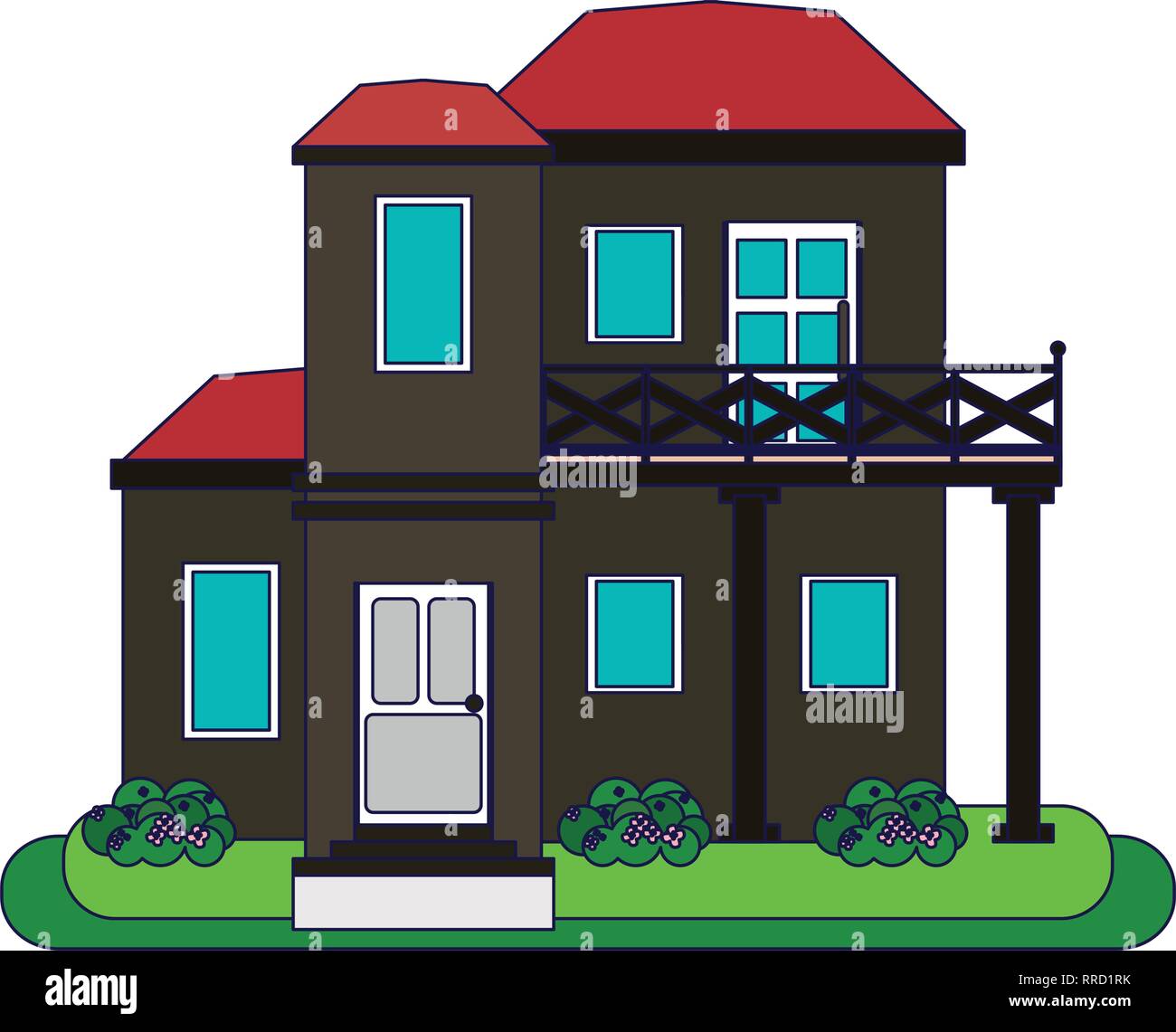 House real estate cartoon isolated Stock Vector Image & Art - Alamy