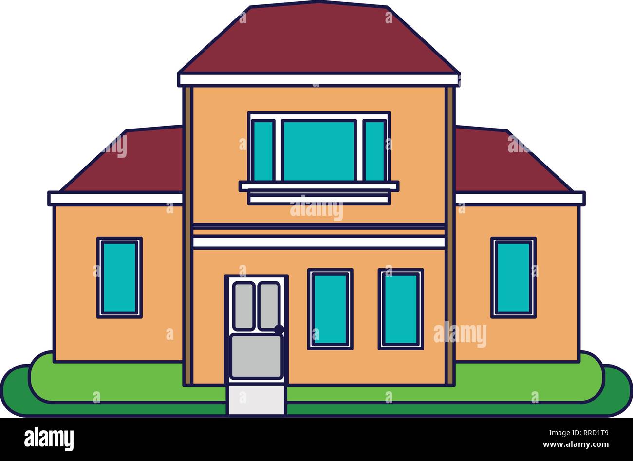 House real estate cartoon isolated Stock Vector Image & Art - Alamy