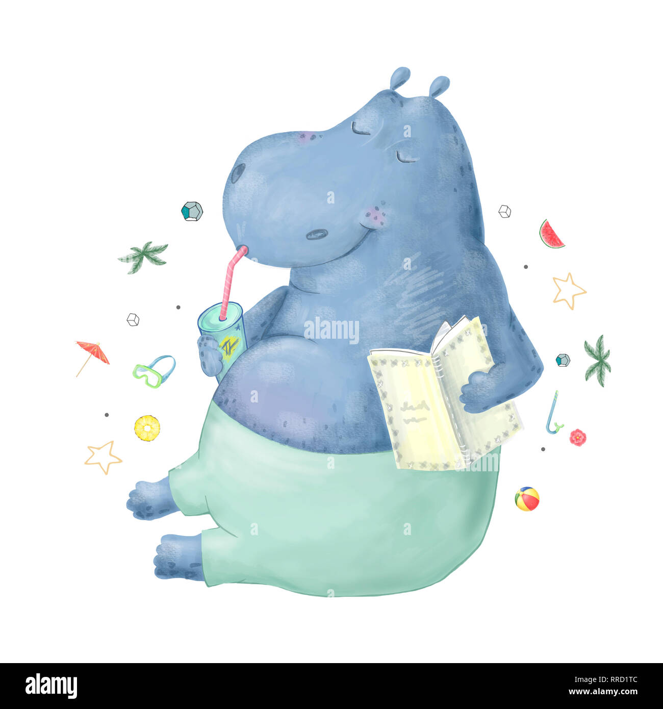 Hippopotamus and forest scenery hi-res stock photography and images - Alamy