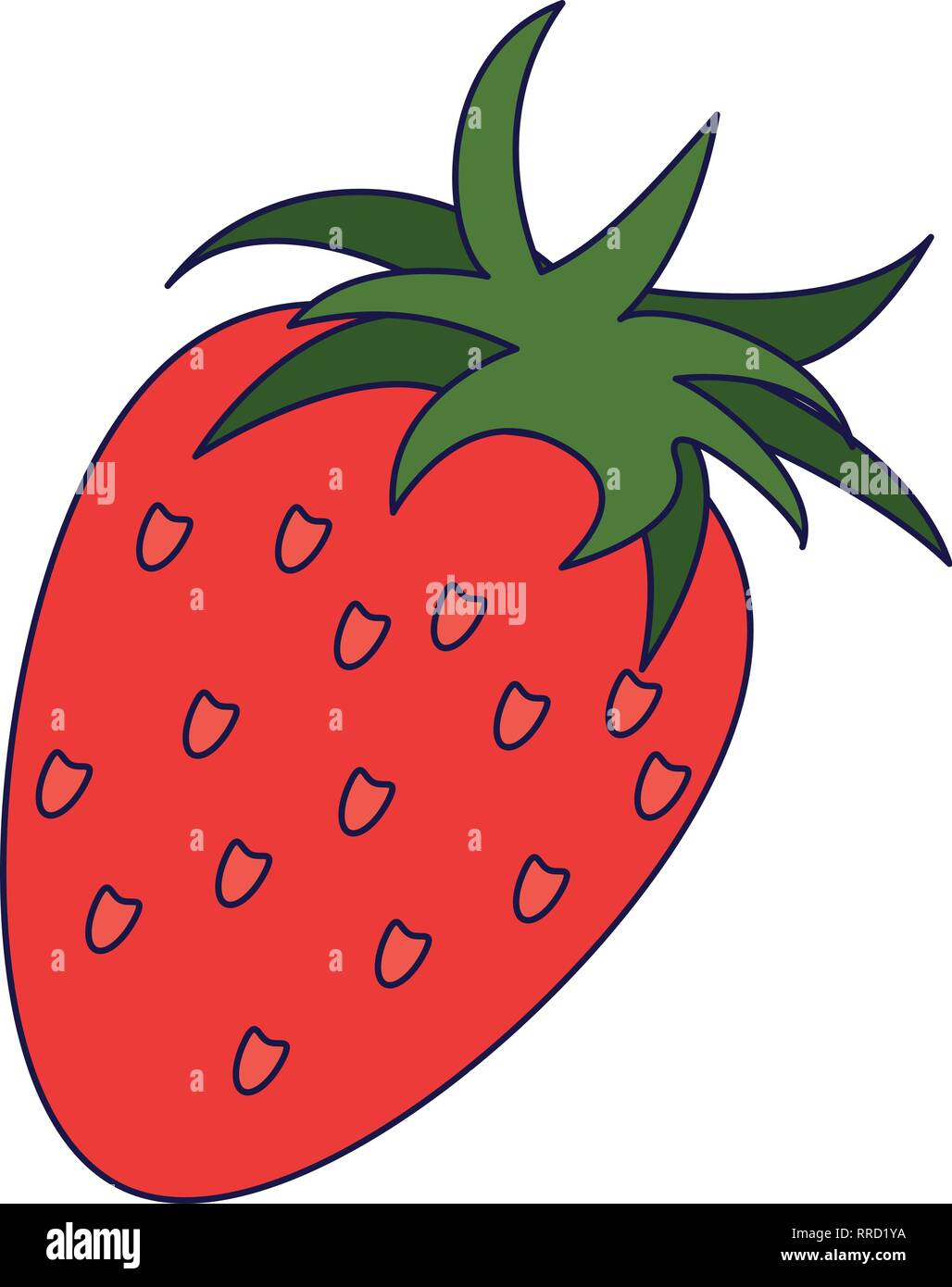 strawberry fresh fruit cartoon Stock Vector Image & Art - Alamy