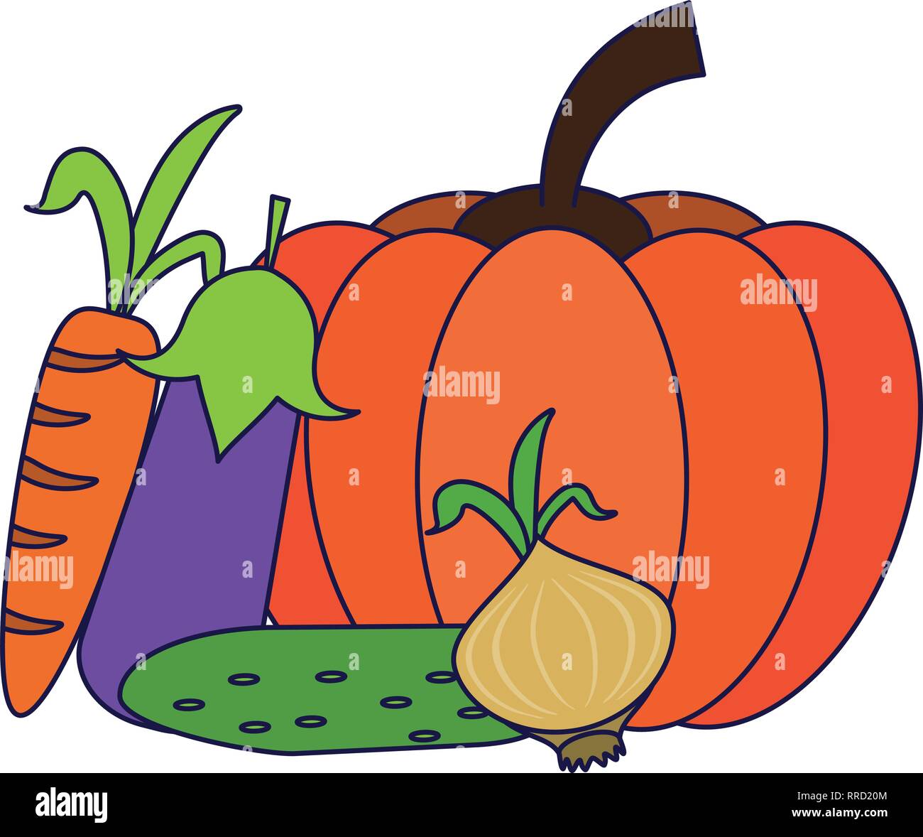 fresh vegetables cartoon Stock Vector Image & Art - Alamy