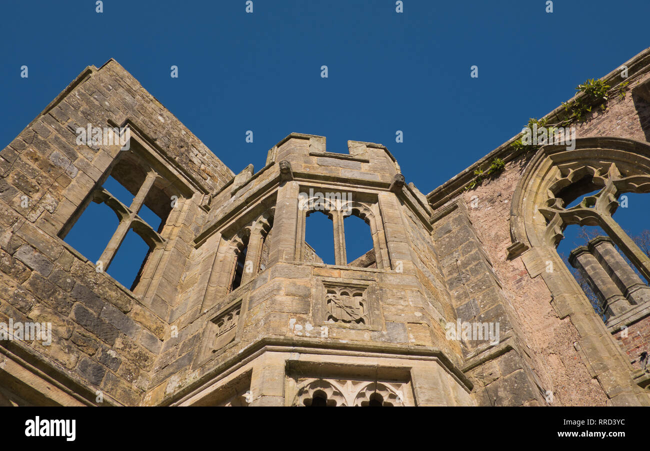 Ruined building in English Gardens in West Sussex England Stock Photo ...