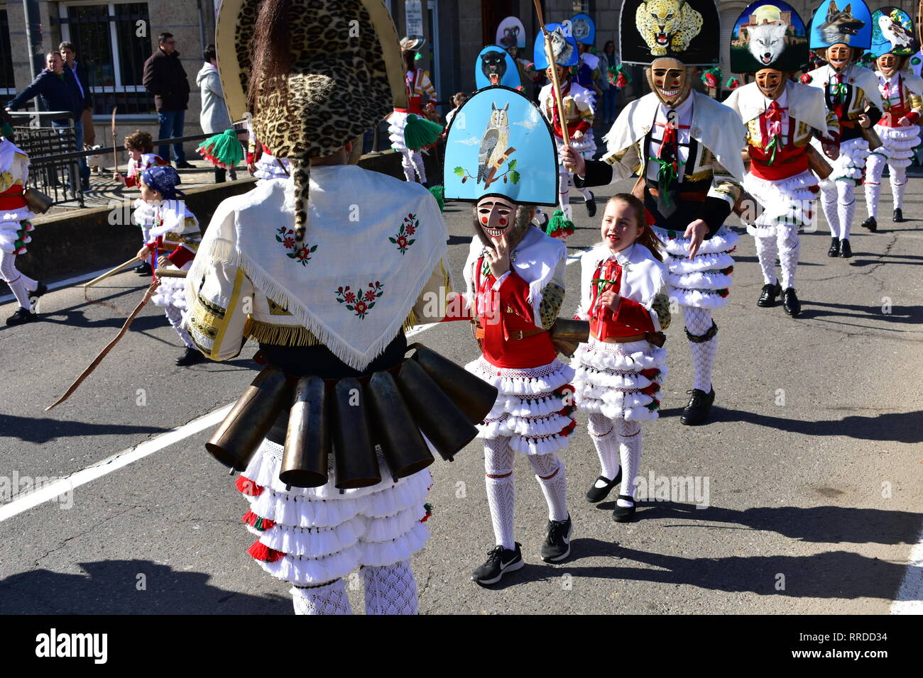 Famous Carnival and street parade at Verin with cigarrons costumes ...