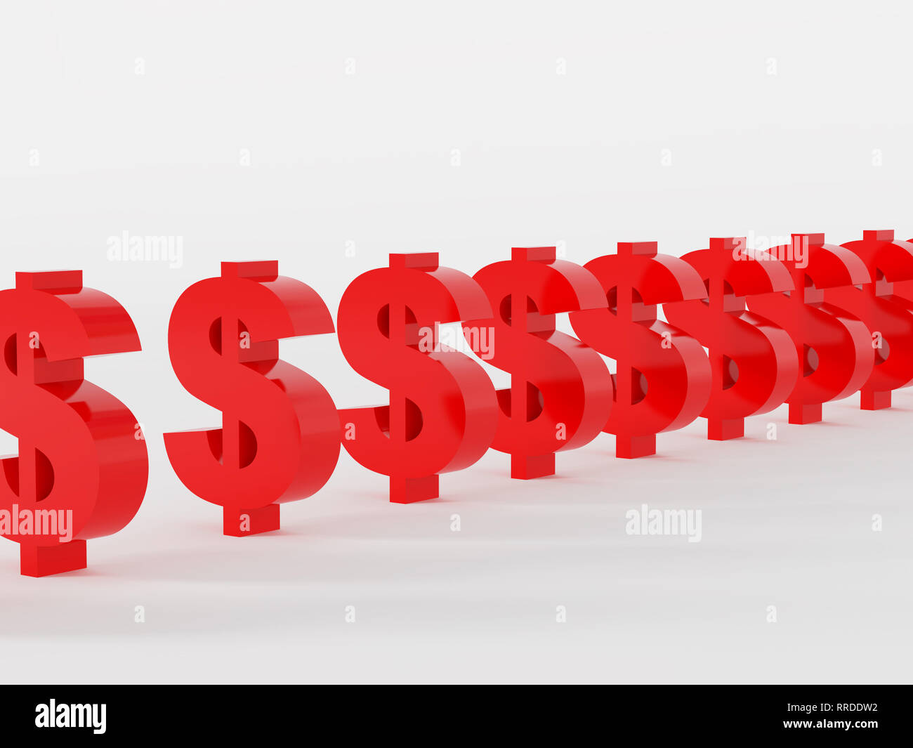 High resolution image symbol dollar. 3d illustration over white ...