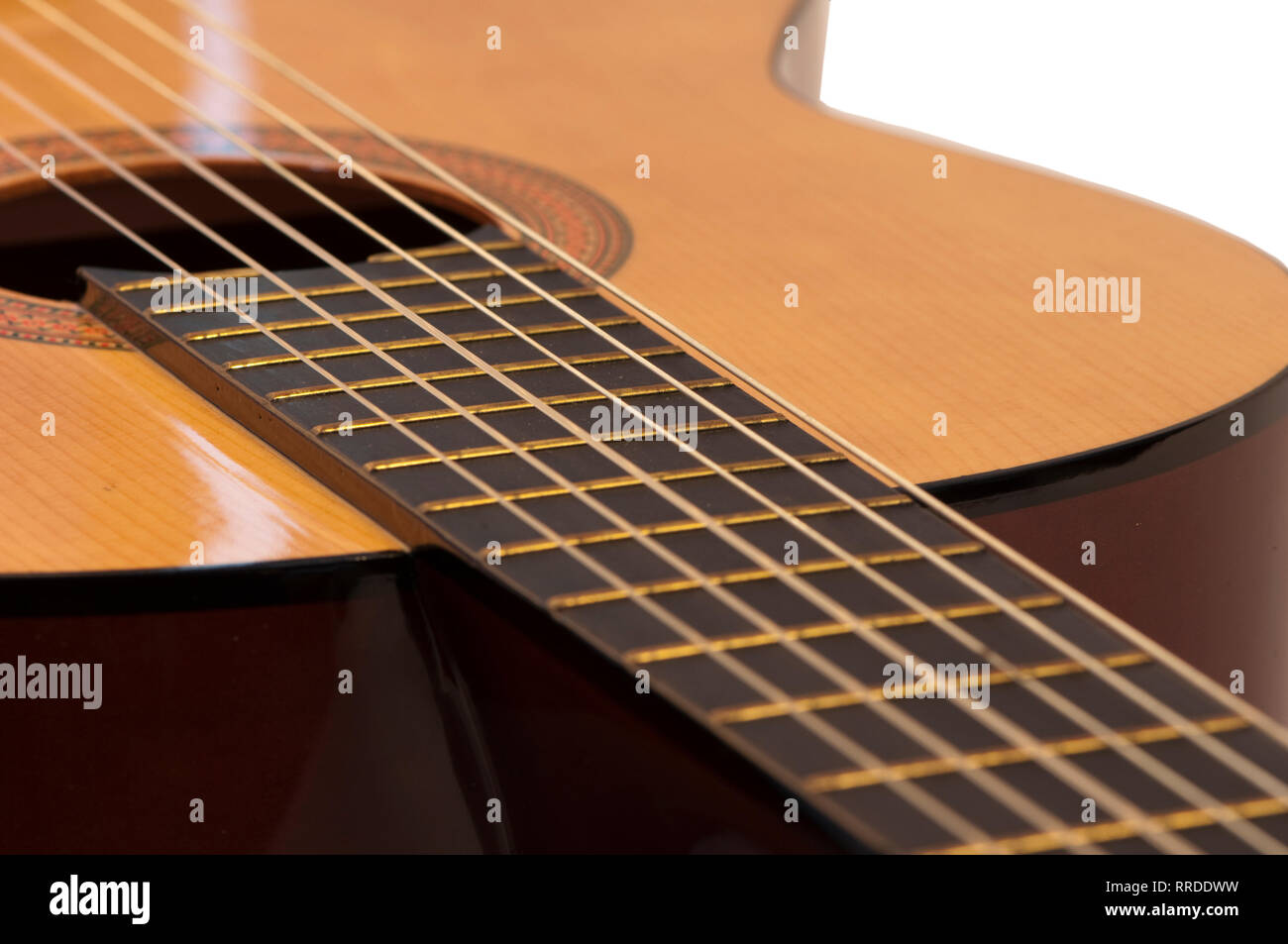 High resolution image. Classical acoustic guitar, isolated on white ...