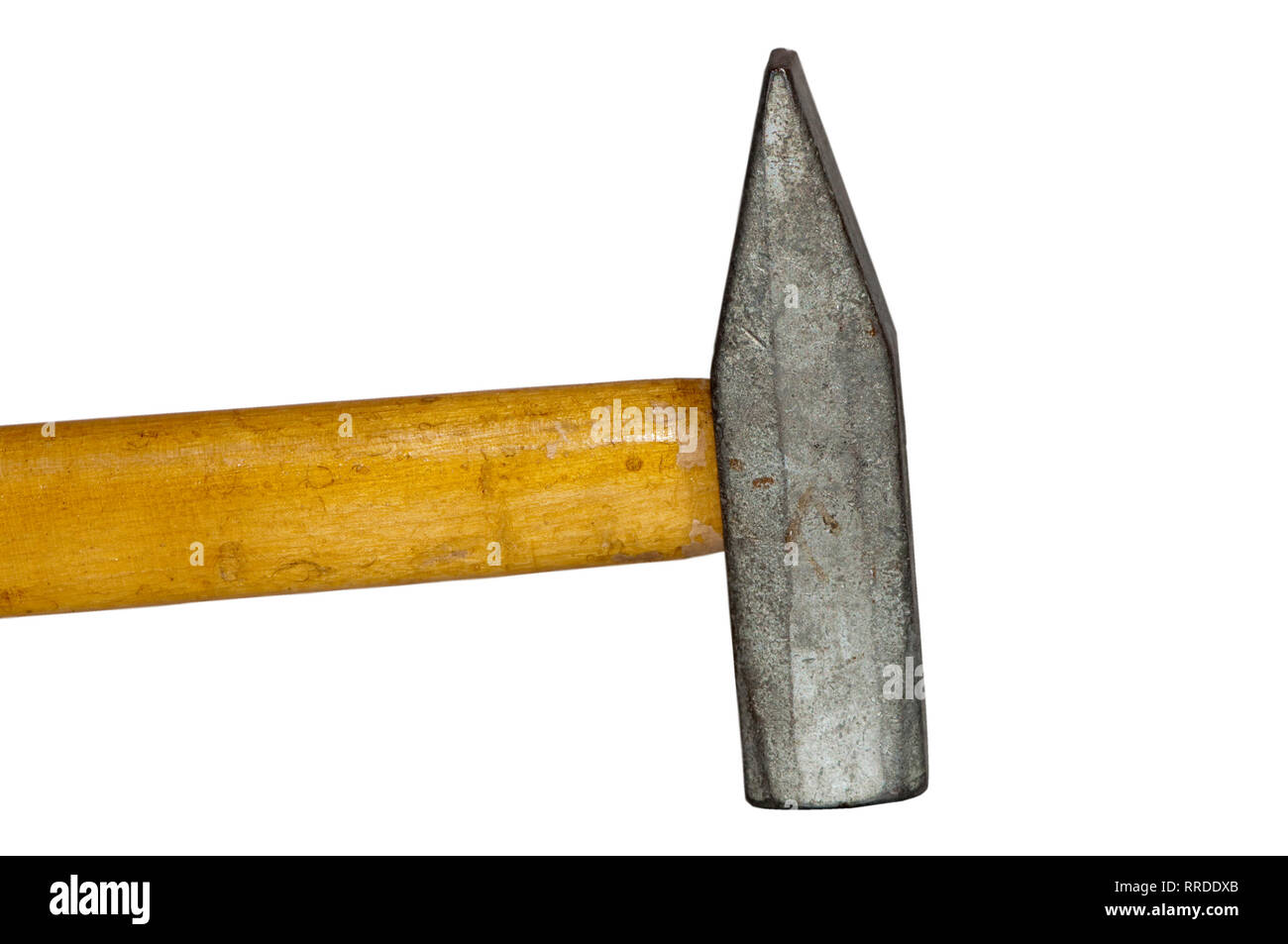 High resolution image. A wooden handle hammer, isolated on white Stock ...