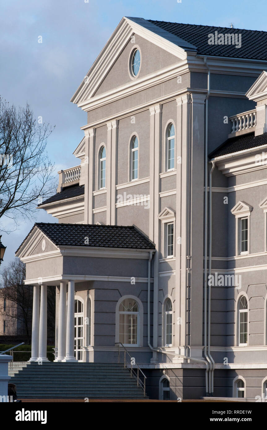 The ancient house in classical style. The big beautiful house Stock ...