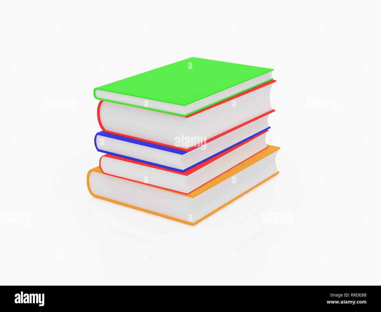 High resolution image books. 3d illustration over white backgrounds ...