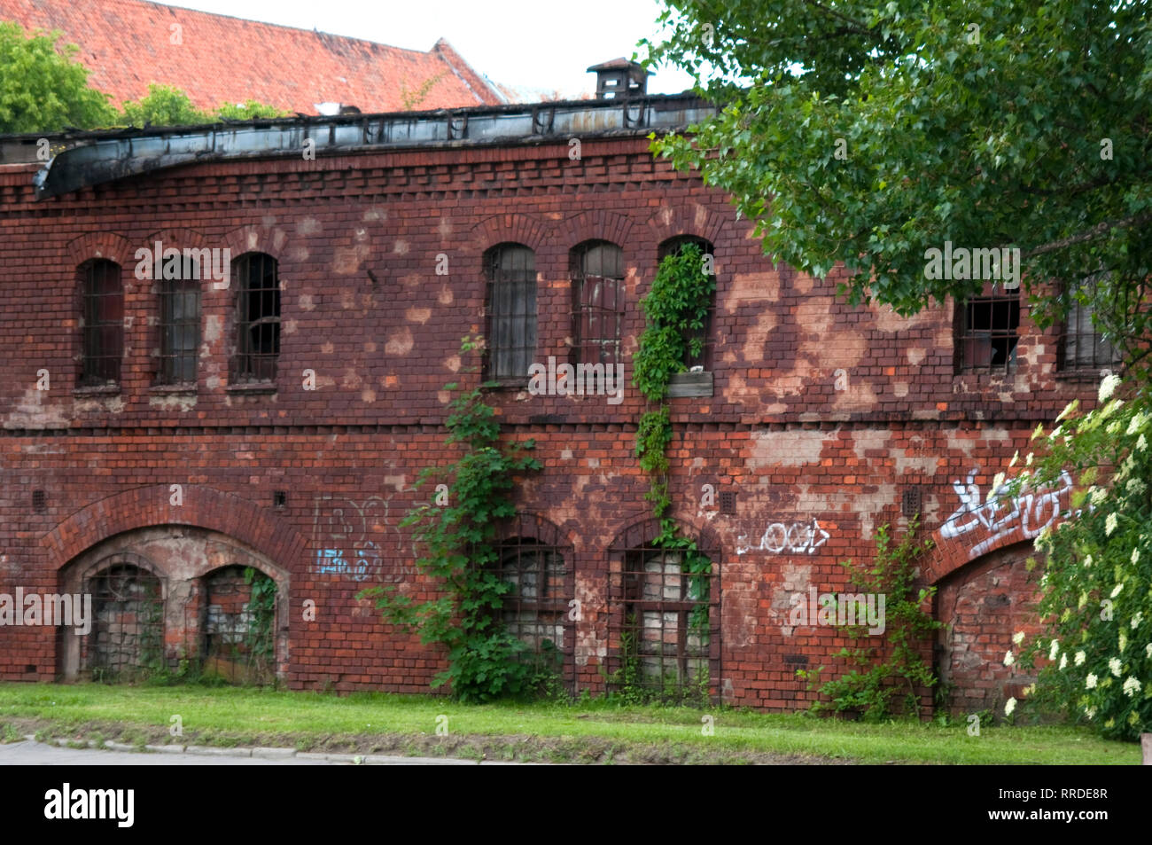 High resolution image. Old fortification in the city of Kaliningrad ...