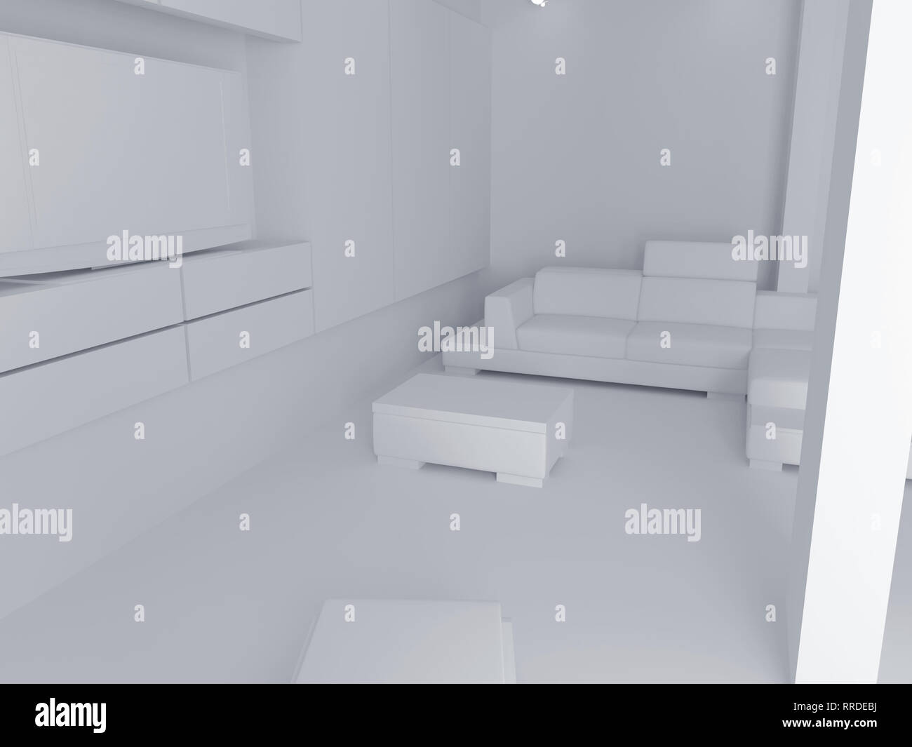 High resolution image interior. 3d illustration modern interior. Living ...