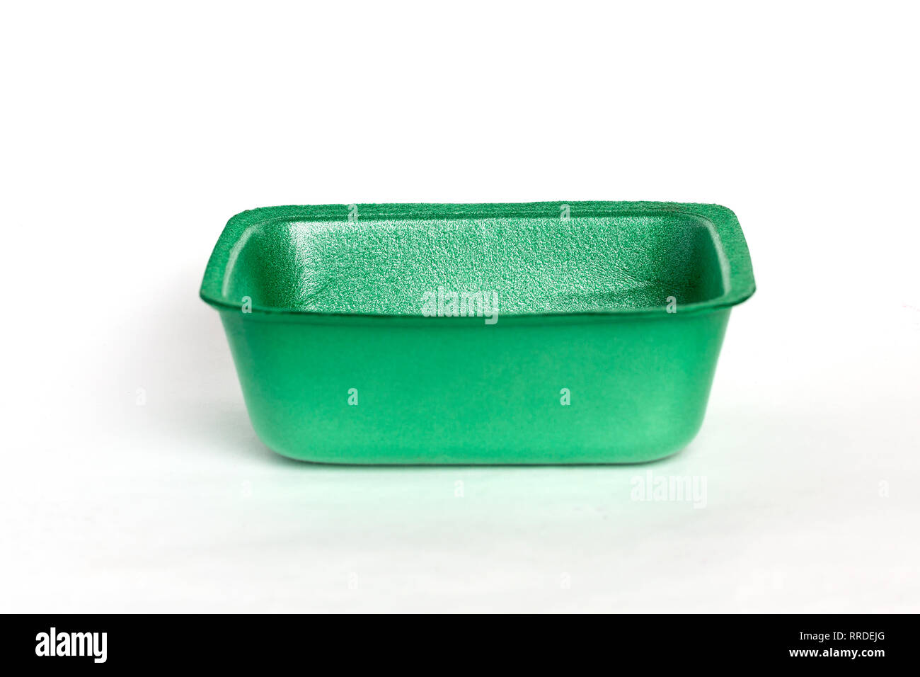 Empty green plastic tray isolated on white Stock Photo - Alamy