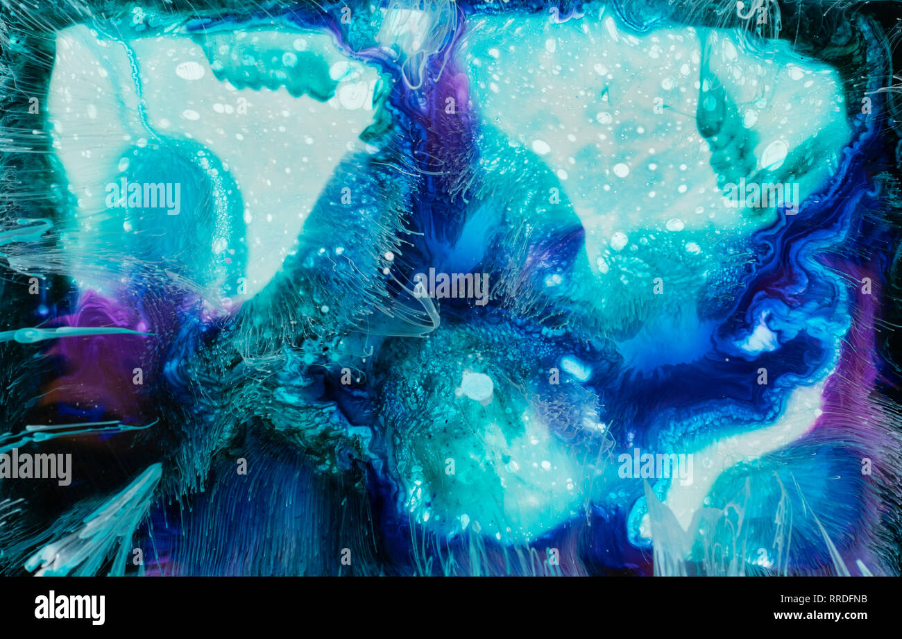 Abstract flow of liquid paints in mix Stock Photo - Alamy