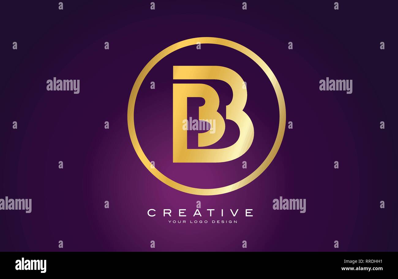 B Letter Gold Logo Design. Modern B Icon With Creative Golden Beautiful ...