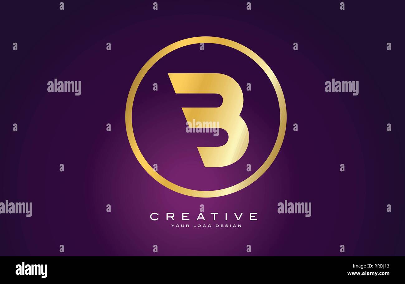B Letter Gold Logo Design. Modern B Icon With Creative Golden Beautiful ...