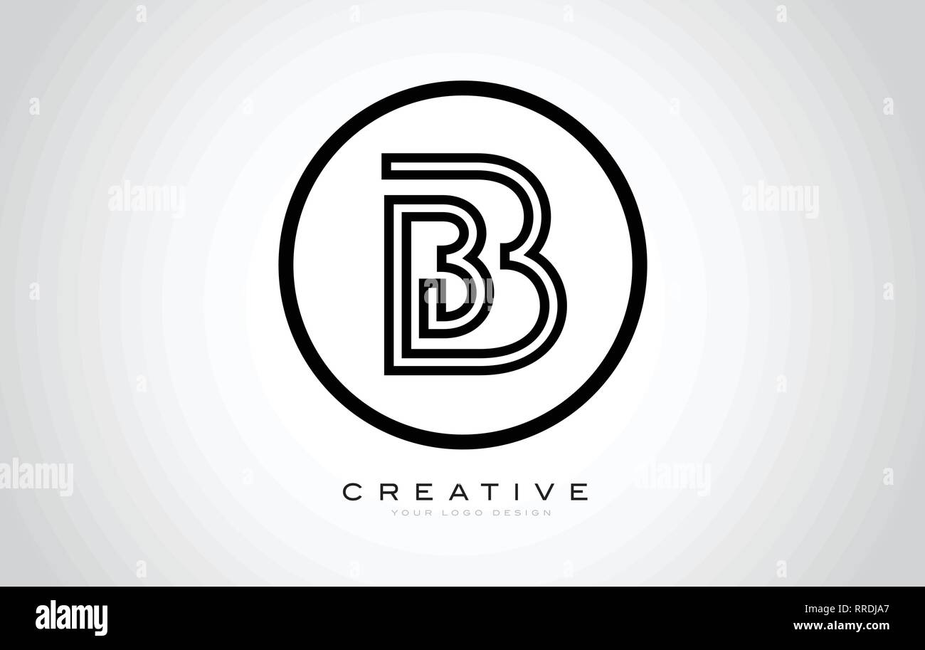 B Letter Monogram Logo Design. Modern B Icon With Creative Beautiful ...