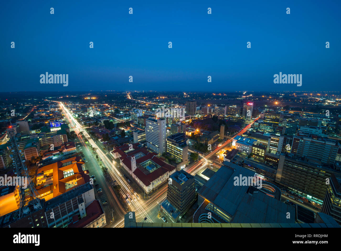 An evening view of Harare CBD, Zimbabwe Stock Photo - Alamy