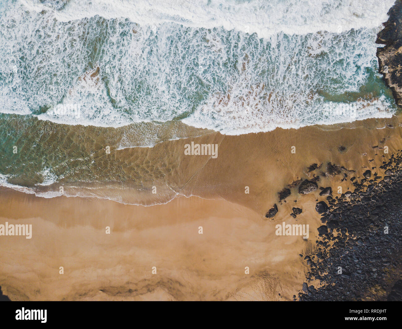 Amazing shoreline of ocean from drone Stock Photo - Alamy
