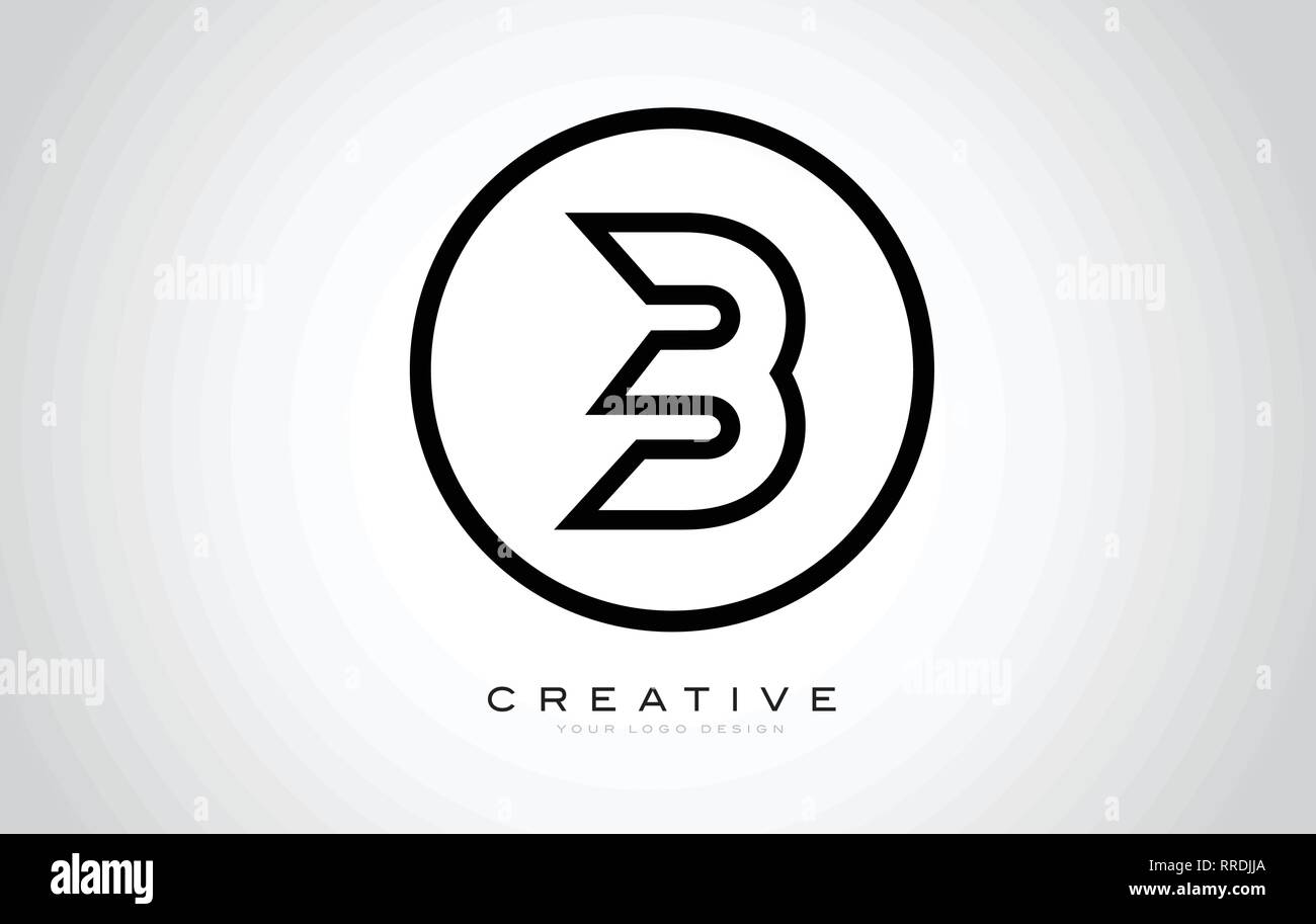 B Letter Monogram Logo Design. Modern B Icon With Creative Beautiful ...