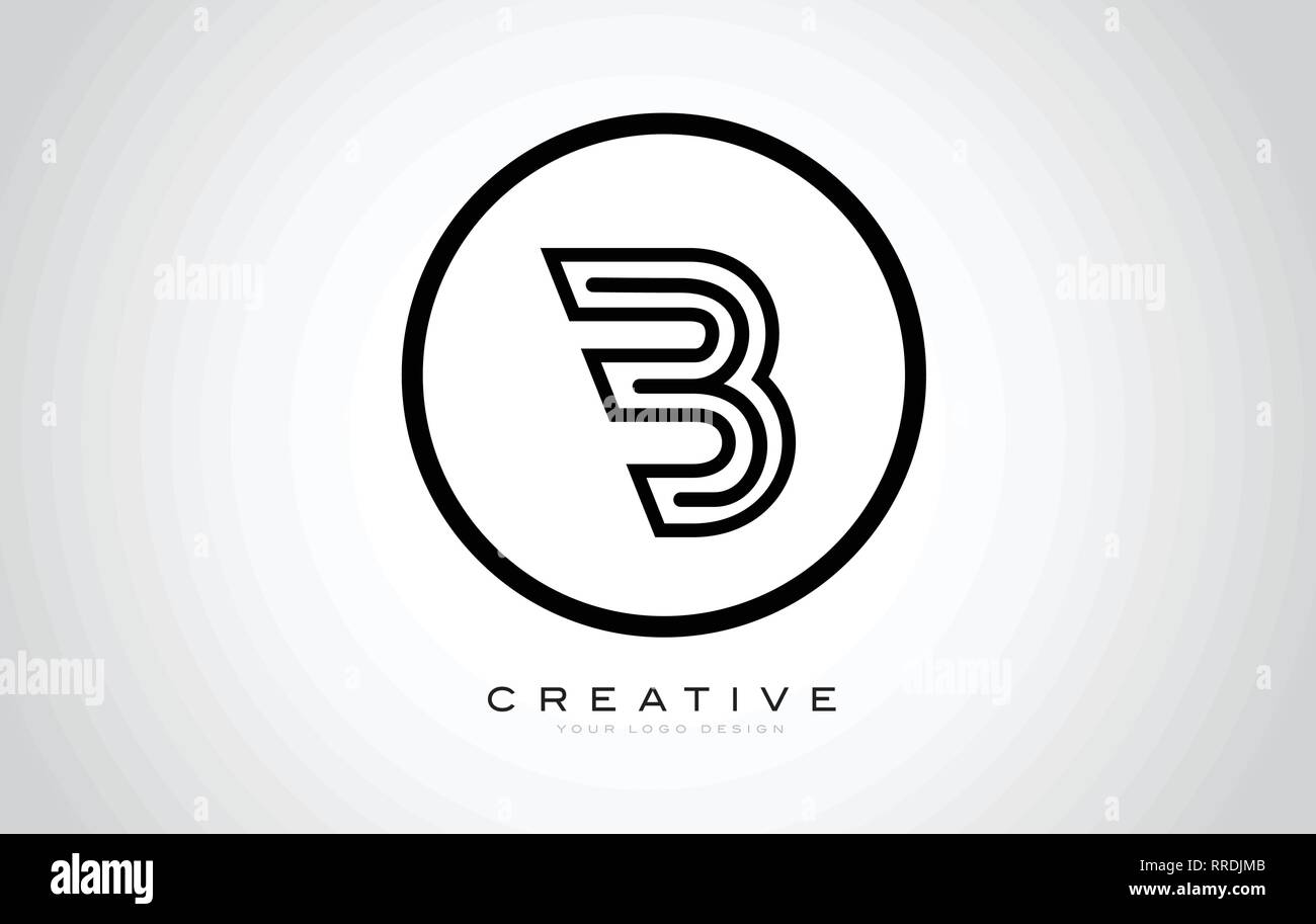 B Letter Monogram Logo Design. Modern B Icon With Creative Beautiful ...