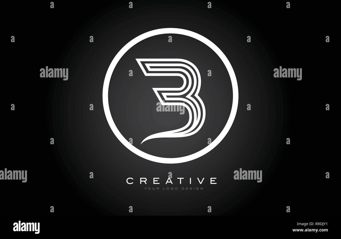 B Letter Monogram Logo Design. Modern B Icon With Creative Beautiful ...