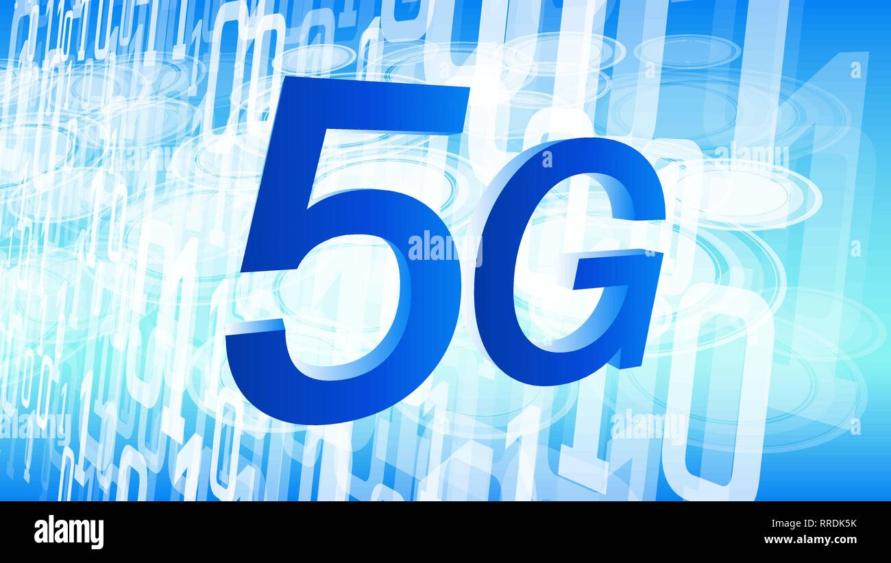 Security in 5g technology, binary numbers design, algorithm digital transformation Stock Vector ...