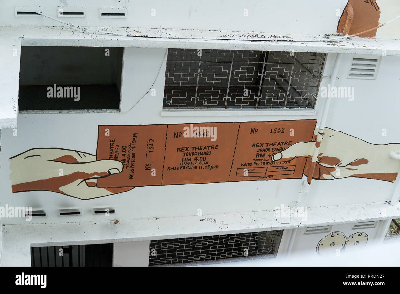 Johor Bahru,Malaysia - February 2019 : A P Ramlee film scene painting ...