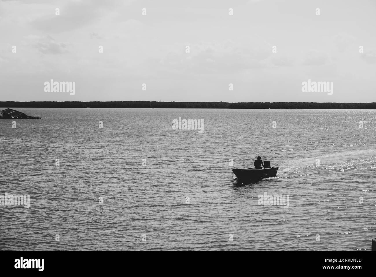 Dramatic view through wooden hi-res stock photography and images - Alamy