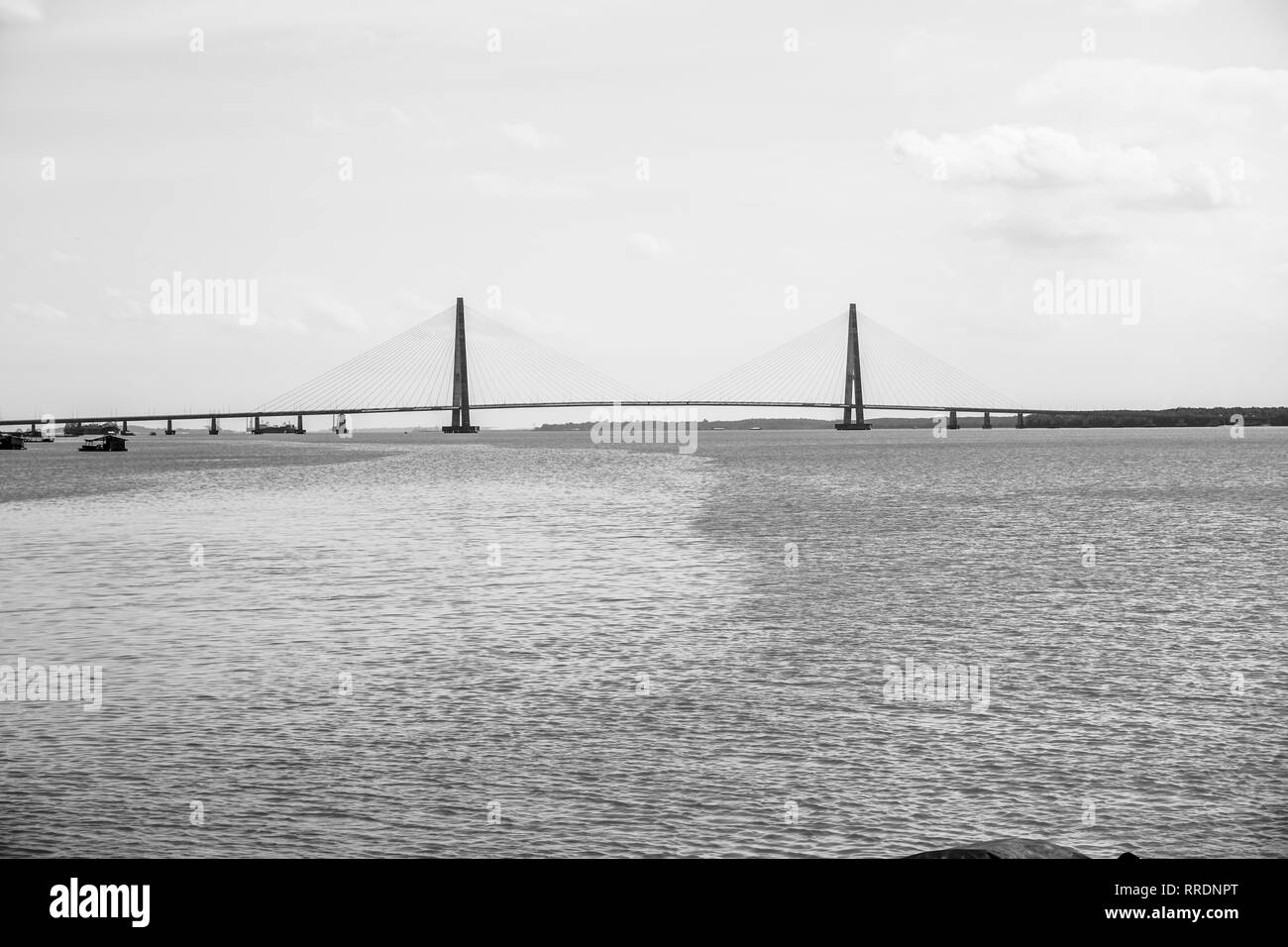A view of sungai johor bridge Stock Photo - Alamy