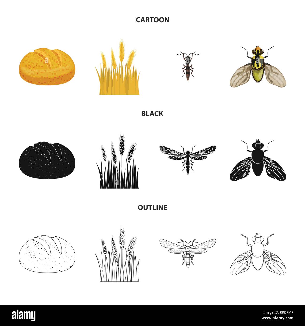 Insect food snack Stock Vector Images - Alamy