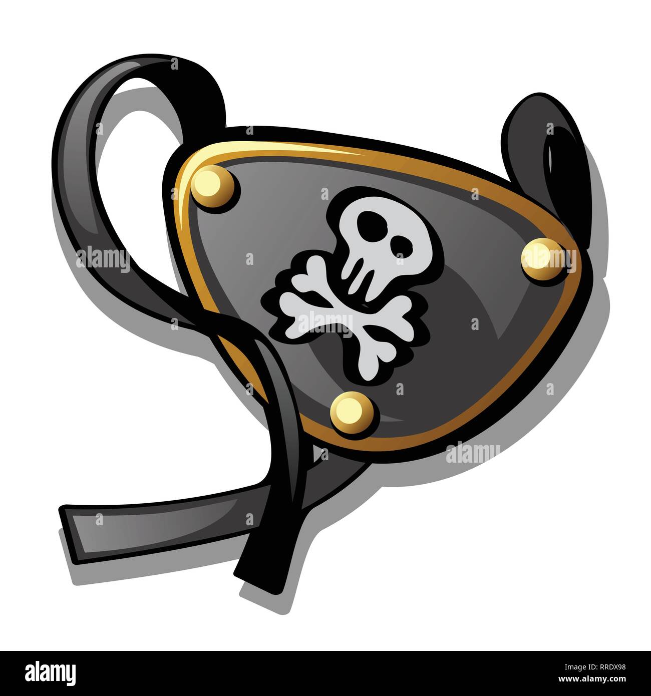 Eye patch isolated on white background. Vector cartoon close-up ...