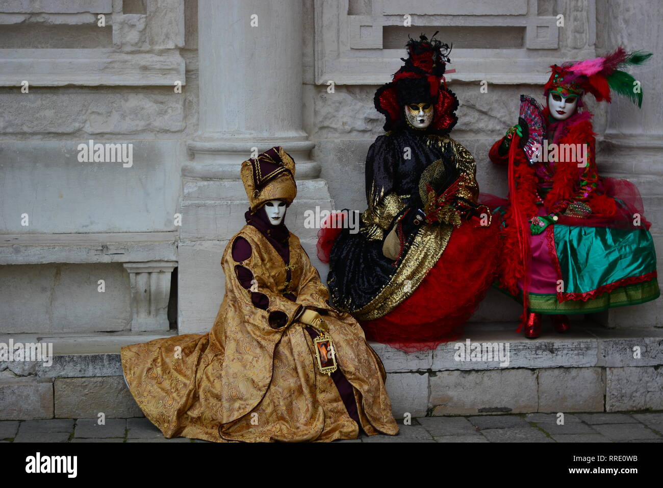 masks the costumes of the Venice Carnival Stock Photo - Alamy