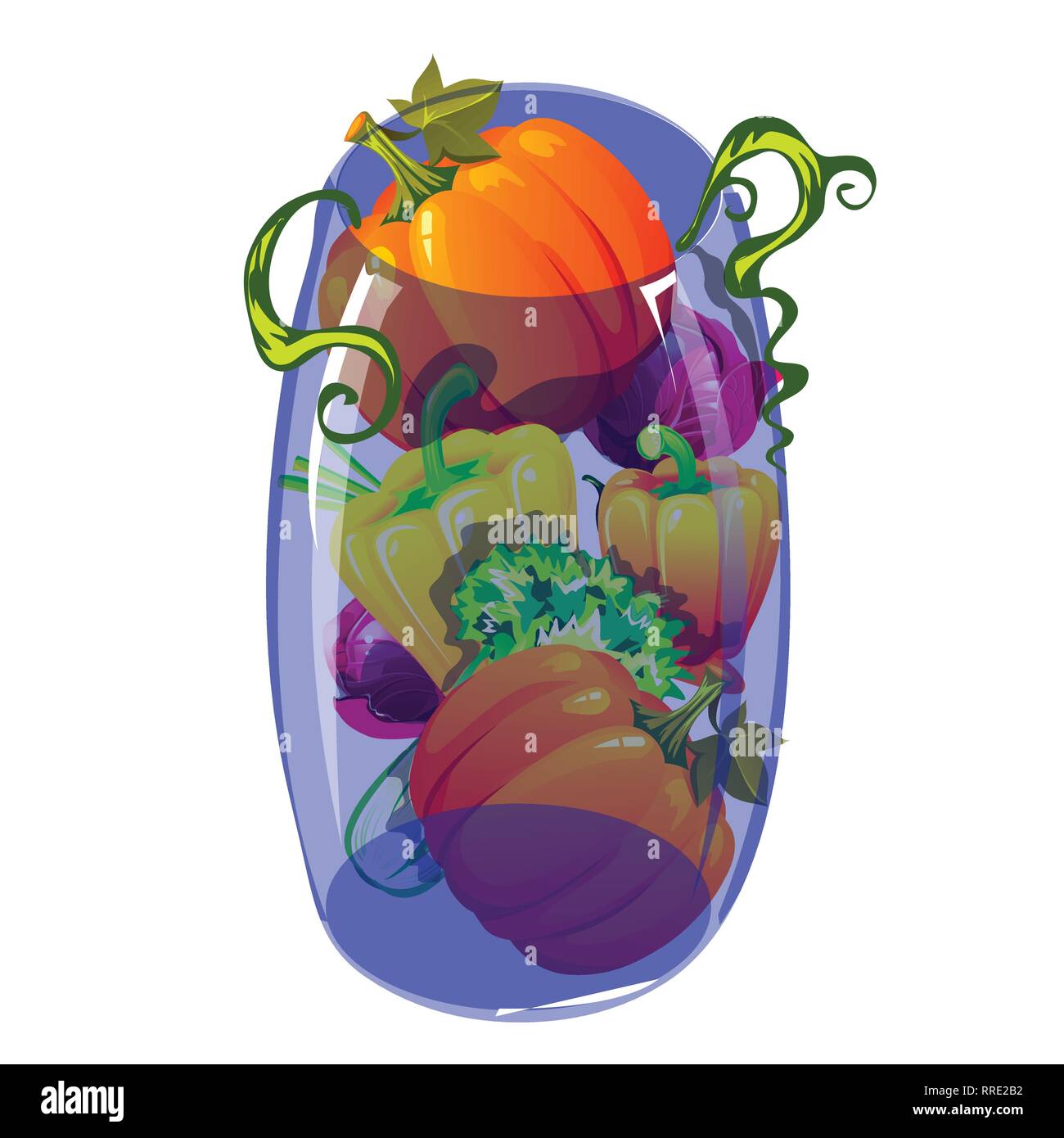 Broccoli vegetable vase Stock Vector Images - Alamy