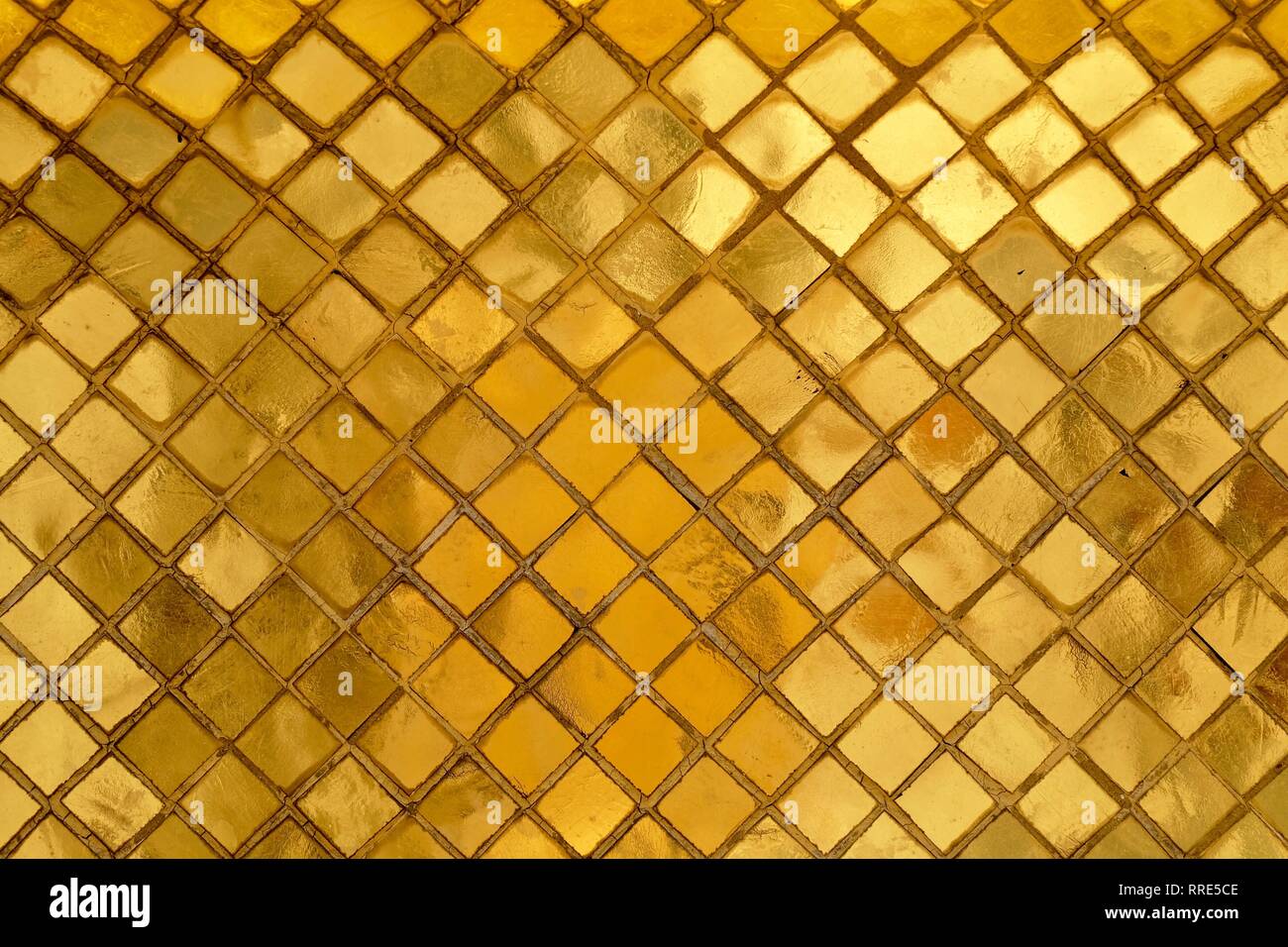 Background Pattern, Golden Mosaic Wall for Background or Texture with ...